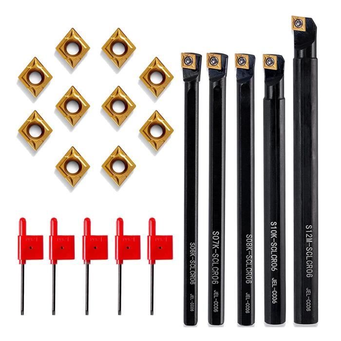 D'Outils de Filetage de Tour 10 PièCes - 5 PièCes 1-4 Pouces-1-2 Pouces Barres D'AléSage à Tige ...