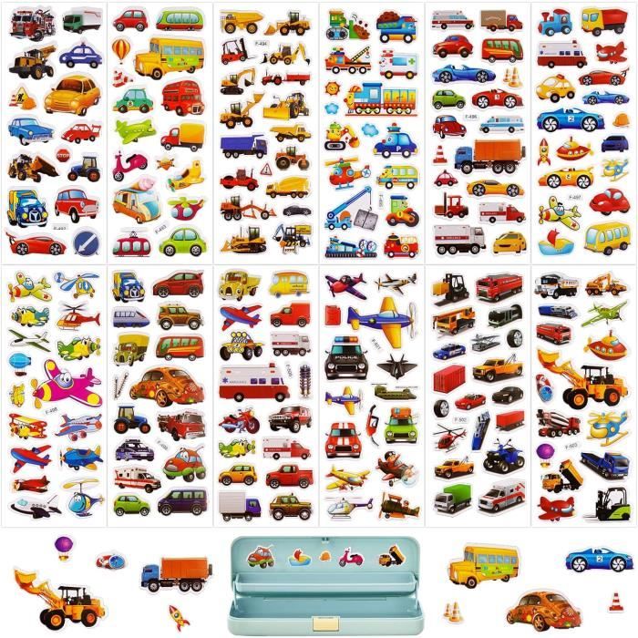 12 Feuilles Autocollants de Véhicule Gommettes Stickers Étiquette ...
