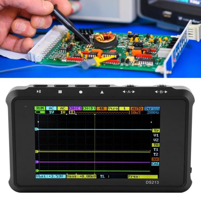 VBESTLIFE Mini Oscilloscope Oscilloscope portable de poche numérique ...
