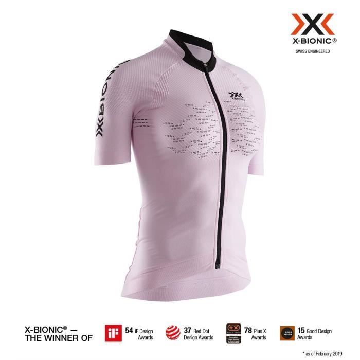 X-Bionic The Trick 4.0 Bike Zip Chemise Femme, Magnolia Purple/Opal Black, FR (Taille Fabricant ...