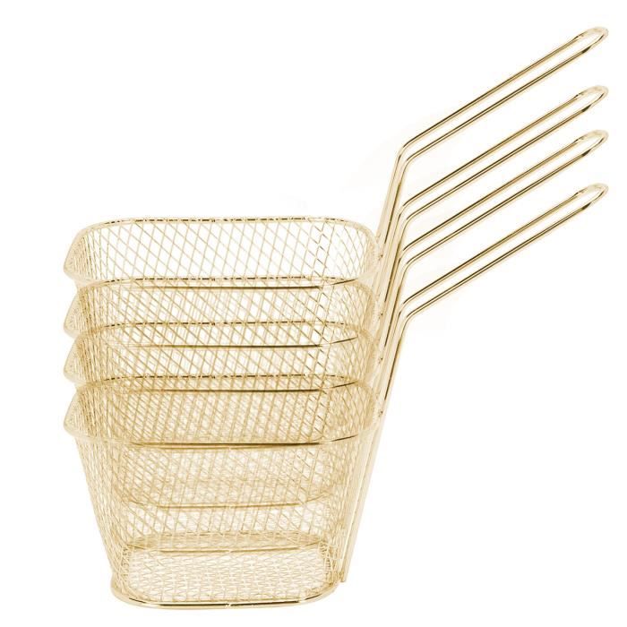 4 Pacs Frying Basket Strainer Mesh Snack Food Colander Fry Filter For ...