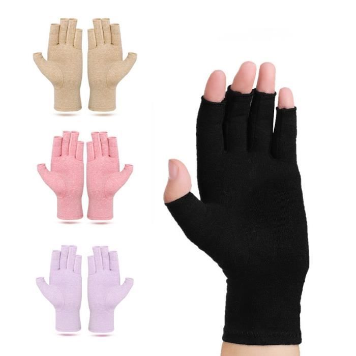 Noir-Gants de compression d'arthrite pour hommes et femmes, orthèse de ...