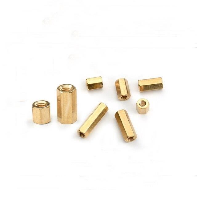 ECROU,M3-5(20pcs)--Piliers hexagonaux à double passage en cuivre M3, 20 ...