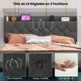COSTWAY Structure de Lit Flottant 200 x 140 cm avec LED, Contrôle ...