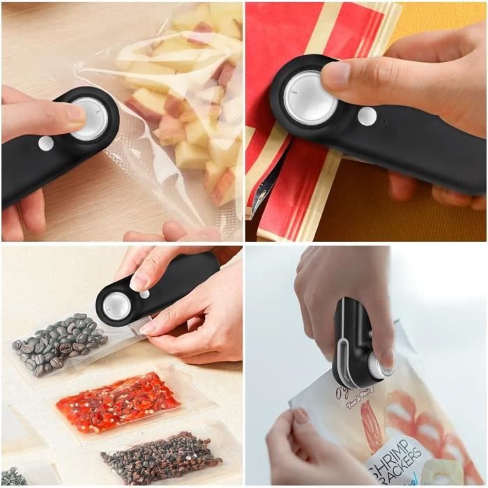 Mini Scelleur, 2 En 1 Soudeuse Sac Plastique Portative Machine À ...