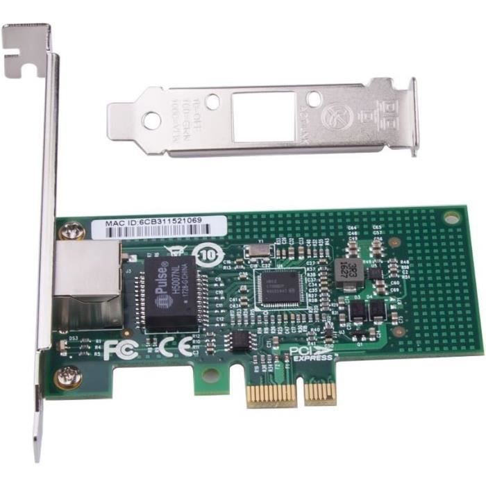 Gigabit Pci-E Carte Réseau Intel I210-T1 Chip, 1Gb Ethernet Pci Express ...