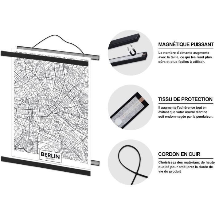 Cadre Photo A3, Cadre Poster 30x30 30x40 30x40 Aimanté Bois Naturel ...