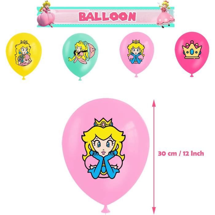 30Pcs Princess Peach Anniversaire Deco, Princesse Anniversaire Deco ...
