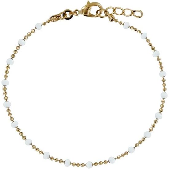 LIWI-- Bracelet Plaqué Or Billes et Petites Perles[22] - Achat / Vente ...