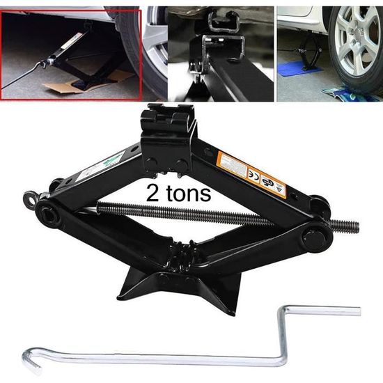 Cric de voiture Cric à ciseaux, capacité de charge 2Tonnes, cric de ...