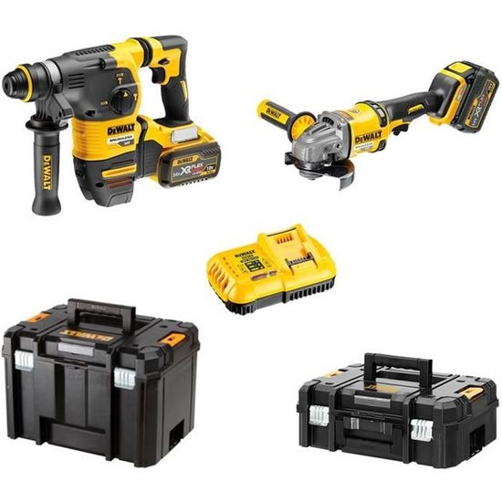 DeWALT Kit FVK271X2-QW 54V/18V (DCH333 + DCG414 + 2 x 9,0 Ah + DCB132 ...