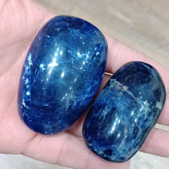 GALET,4pcs--DHXYZB pierre à veines bleue naturelle, cristal, Quartz ...