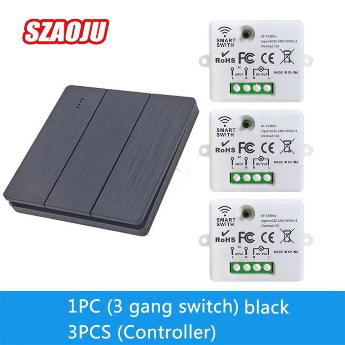 Joli d'éclairage mural intelligent sans fil pour lampe LED,interrupteur ...