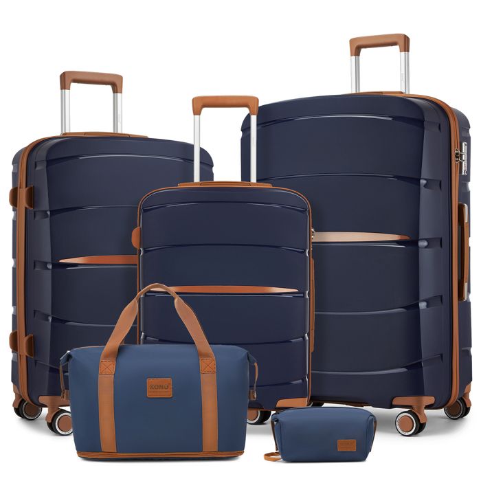 Kono Set de 5 Valises Cabine rigides 55+66+75cm Valise de Voyage 4 ...