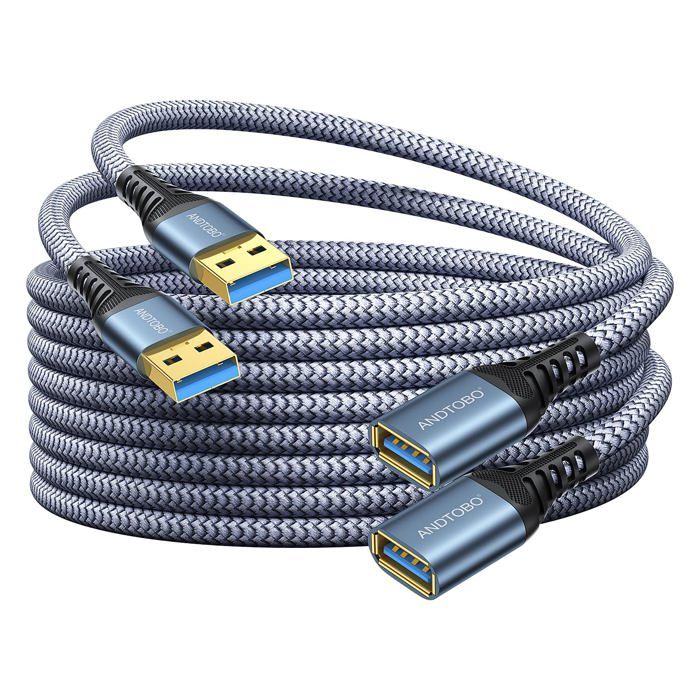 Câble de rallonge USB 3.0-KAL-Rallonge USB 3.0 mâle vers femelle 5Gbps ...