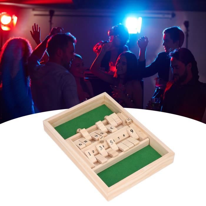 Jeu de société - ATYHAO - 10697 - Jeu de dés éducatif - 2 joueurs - Plateau en bois 9 chiffres ...