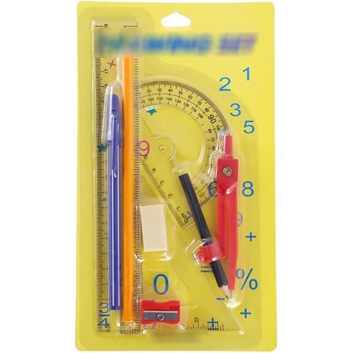 Compas De Géométrie Outils De Dessin Des Étudiants En Jeu 8 Pièces De ...