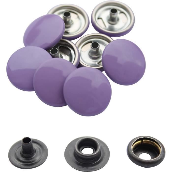 Lilas Violet 15Mm Presse Goujons Heavy Duty Métal Nickle Free 4 Pièces ...
