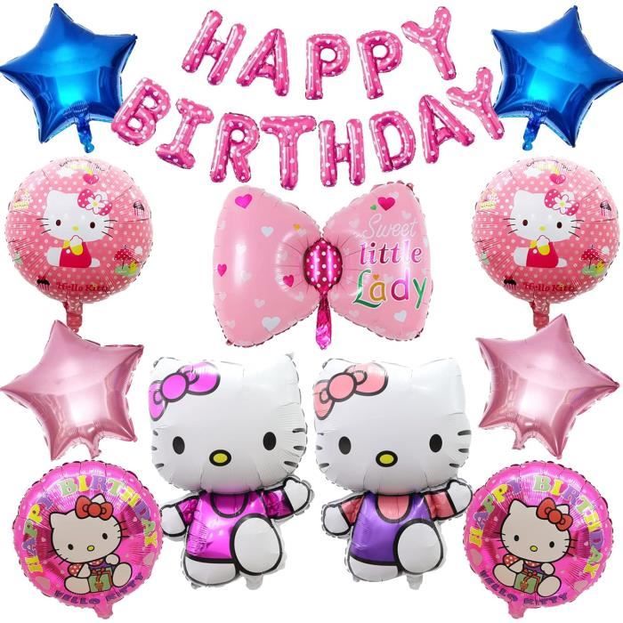 Ballon Anniversaire Hello Kitty, 24Pcs Hello Kitty Ballons D ...