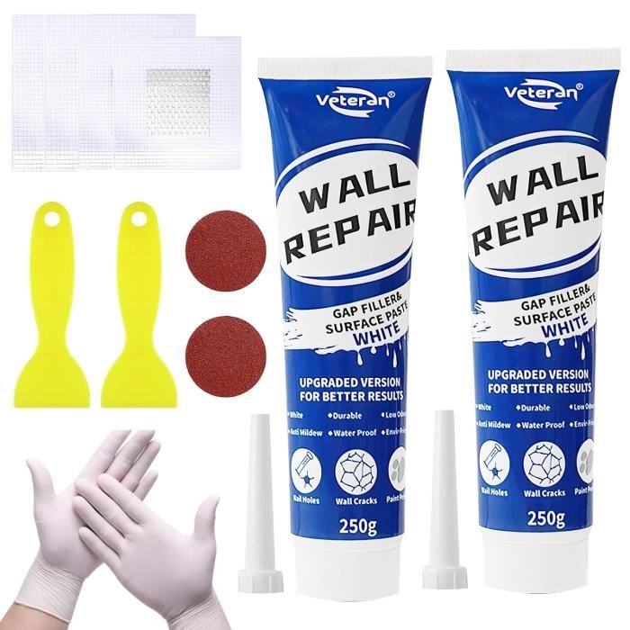 Enduit de Rebouchage Blanc,Rebouche trou mur blanc Crème de Réparation ...