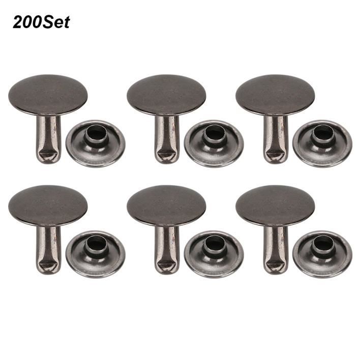 GOTOTOP Double`` 8209 200 ensembles double capuchon rivet rond goujon ...
