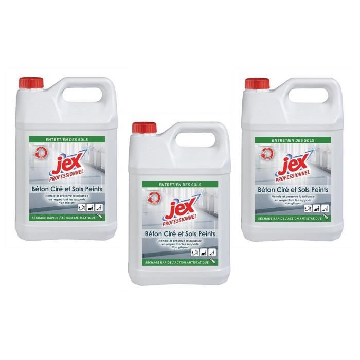 Lot de 3 Bidons 5 l Nettoyant béton ciré et sols peints - Cdiscount Au quotidien