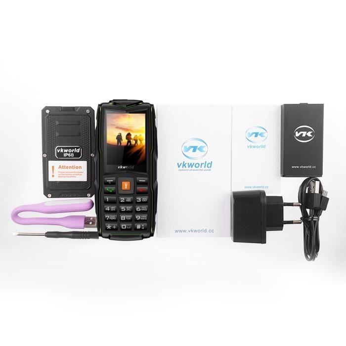 Vkworld Stone New V3 IP68 2.4 Inch Phone 64MB+64MB 3000MAH UE vert ...