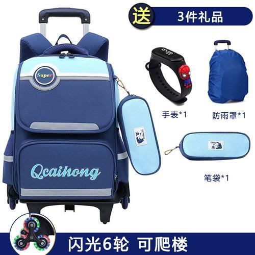 Enfants Sac à Dos à roulettes - Garçons Filles Rolling Bag Chariot Sac ...