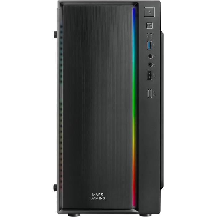 Mars Gaming MCM,Boîtier PC Micro ATX,16 modes RGB,Ventilateur 8 cm Noir ...