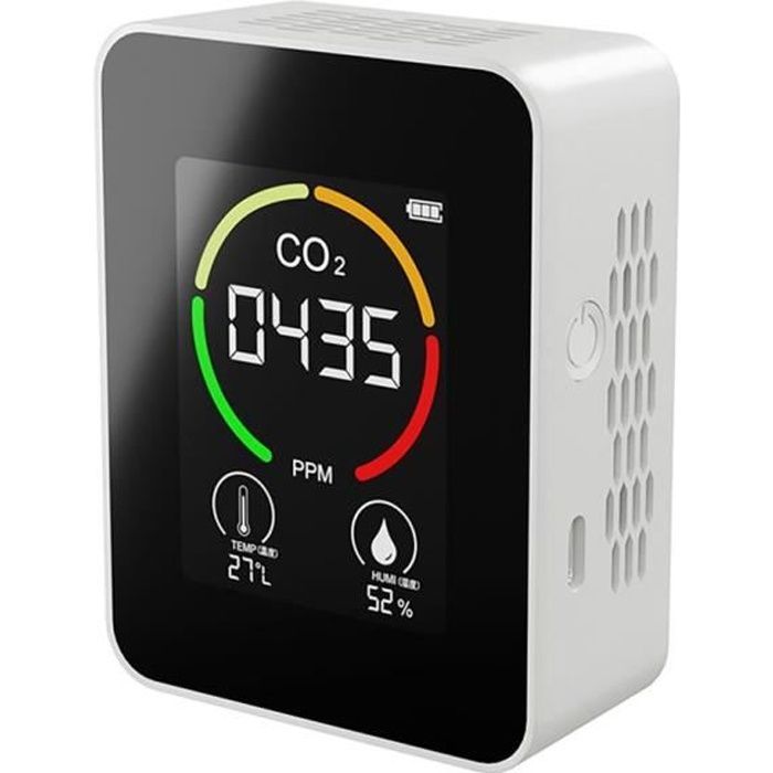 Moniteurs de qualité de l'air Écran LCD compact Capteur de CO2 ...