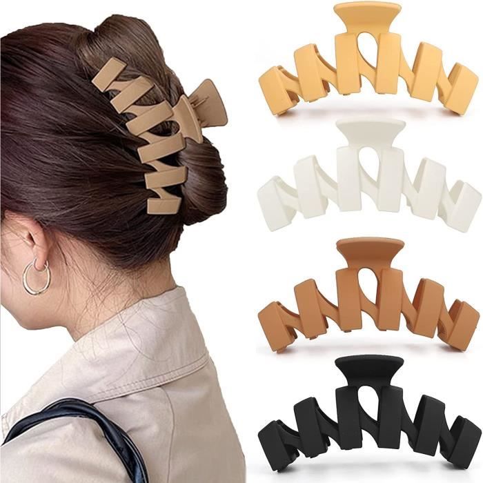 Yomaido 4 Pièces Grande Pince Cheveux Femme, Pince à Cheveux ...