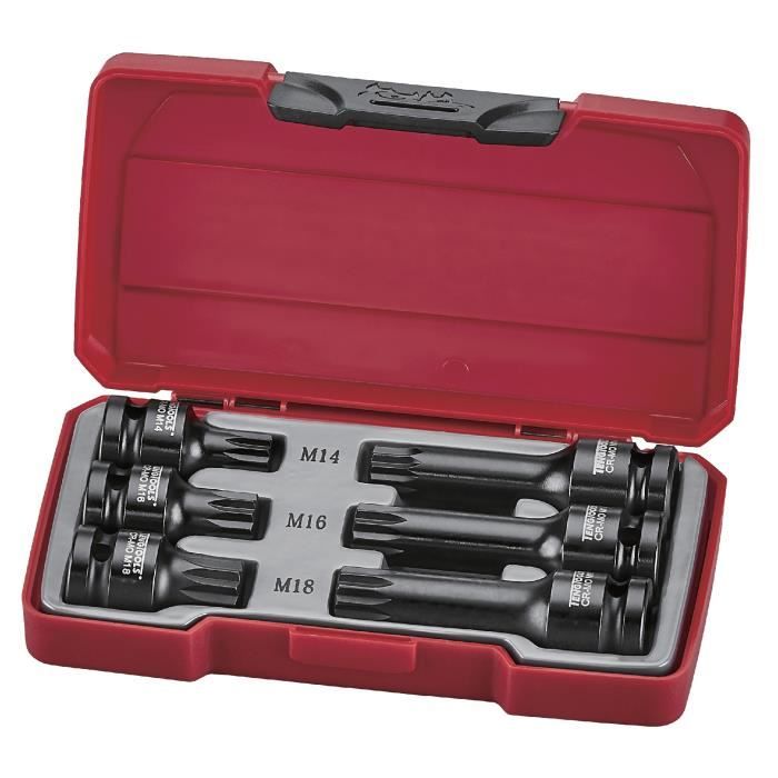 Set de douilles embouts à choc 1/2'' XZN - 6 pièces Teng Tools T9206 ...
