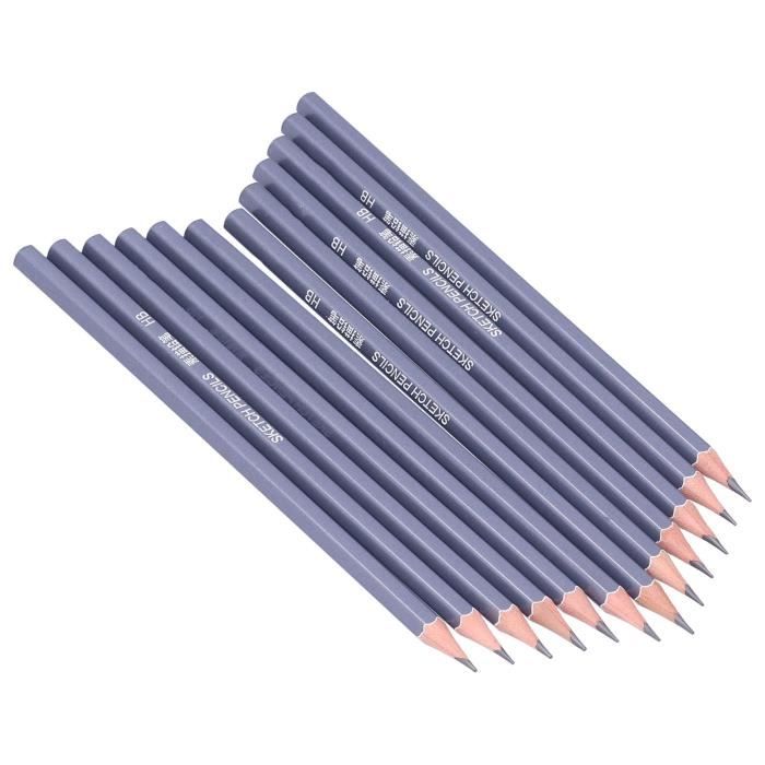 TMISHION Crayons de graphite 12 pièces crayons en graphite durs stylos ...