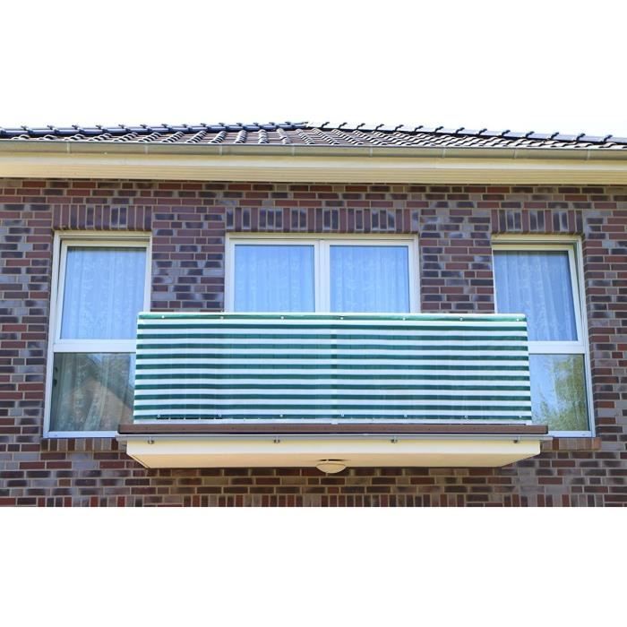 Brise-Vue En Polyéthylène Pour Balcon - Protection Contre Les Uv Et Le Vent - Pour Balcon ...