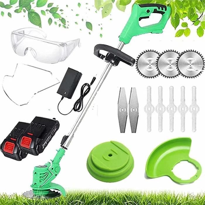 Debroussailleuse Sans Fil, Coupe Bordure Electrique Sans Fil, 21V Rotofil Batterie, Avec ...
