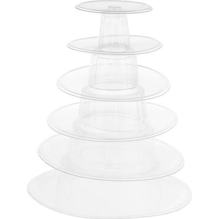 Support de Gâteau de Tour de Macaron Rond à 6 Couches Présentoir de ...