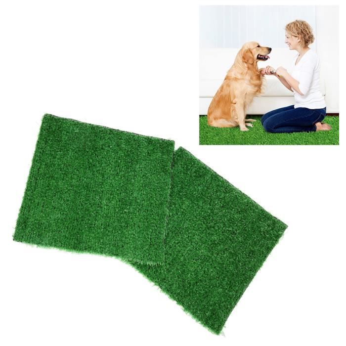 Tapis de pipi pour chien en gazon artificiel Chien Pee Pad Herbe Artificielle Respirant Doux ...