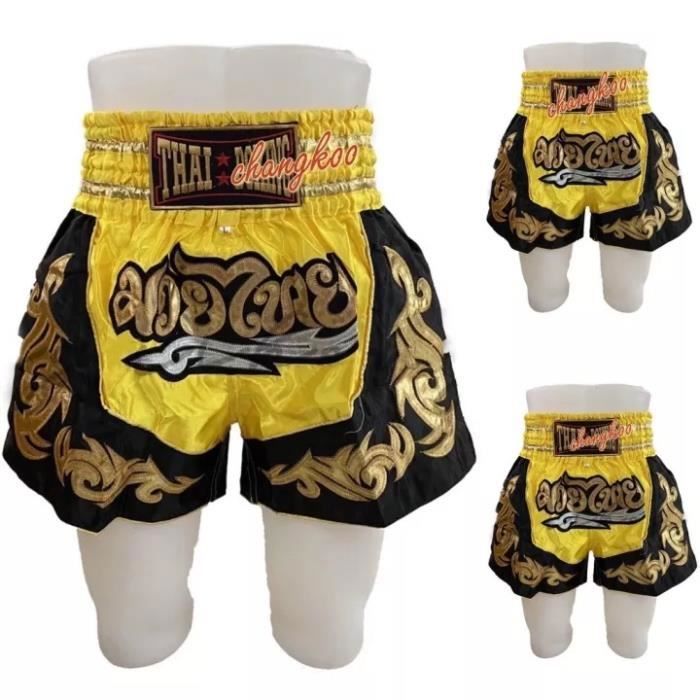 Short Enfant - THAI Boxe Kickboxing - Couleur Jaune - Taille 12-14 ans ...