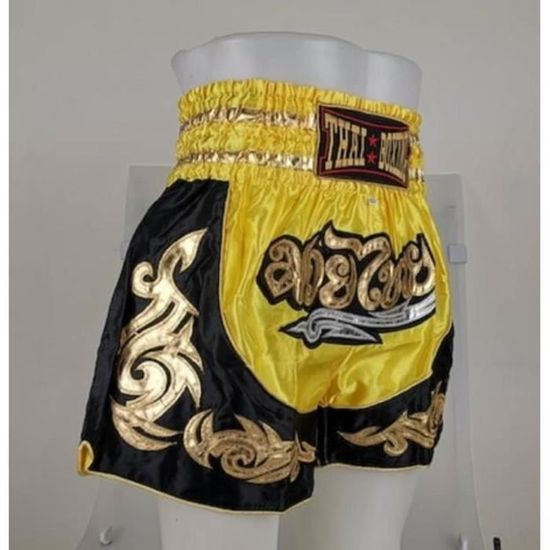 Short Enfant - THAI Boxe Kickboxing - Couleur Jaune - Taille 12-14 ans ...