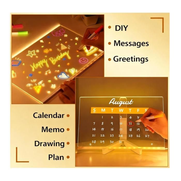 Tableau à Dessin LED Enfants, Cadeau d'Anniversaire Fille, Tableau LED ...