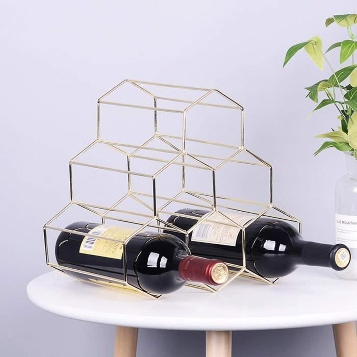 Casier à vin autoportant en fer pour 6 bouteilles - Vin Wine Rack ...
