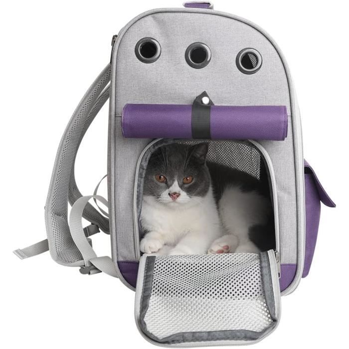 Sac De Transport Chat Petit Chien 10Kg Voyage, Grand Sac À Dos Spacieux ...