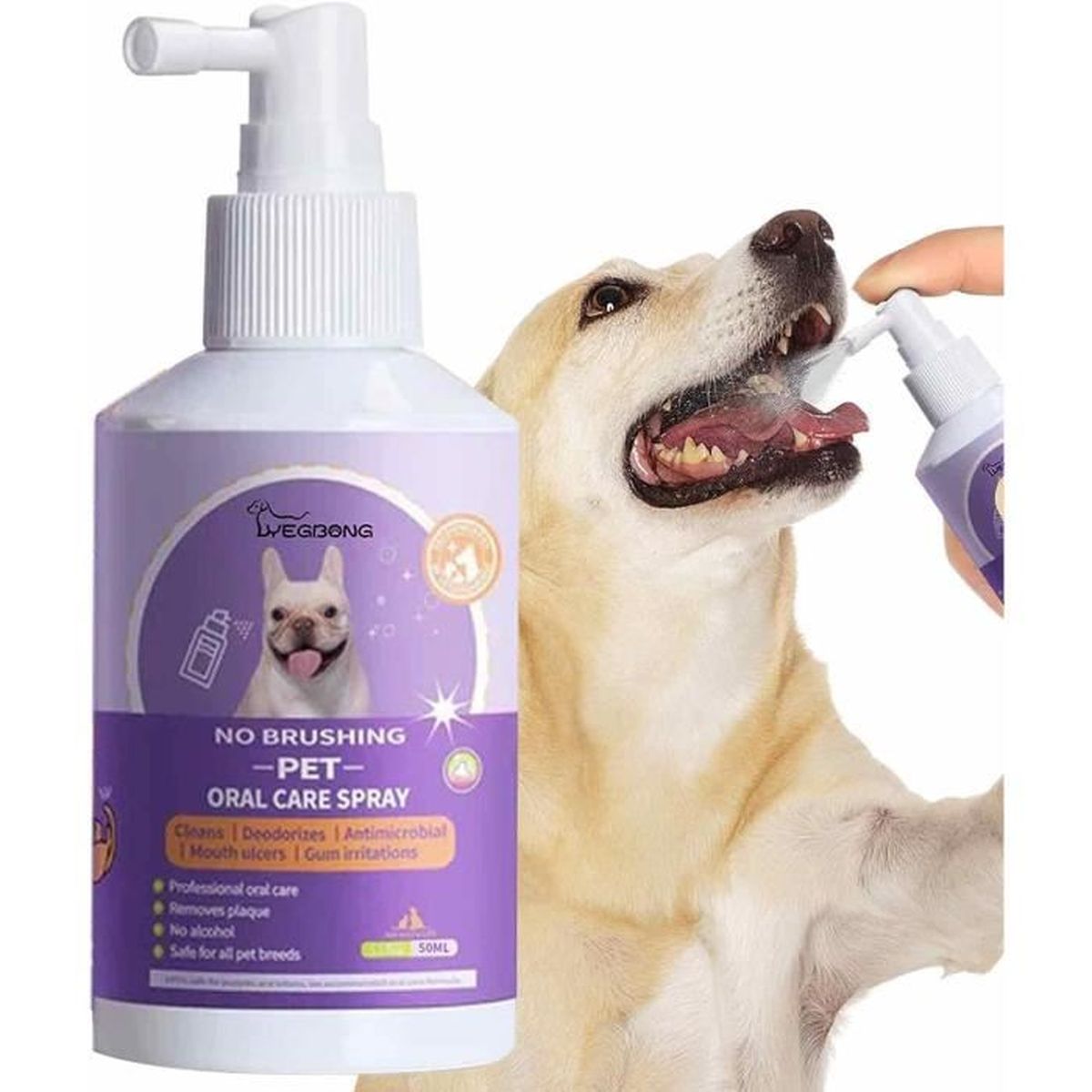 Spray Dentaire Chien Et Chat, Spray Dentaire Anti Tartre pour Chien ...