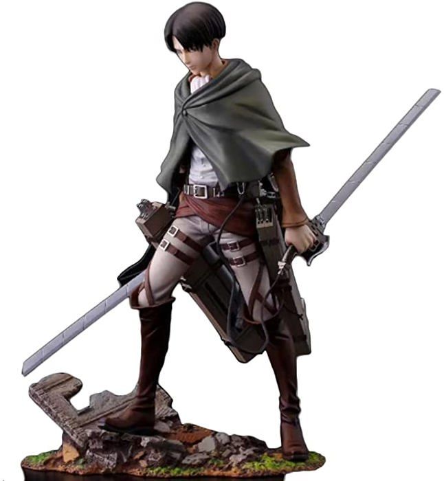 Statue de figurine Levi Ackermann - 20 cm Anime Levi Captain Figure ...