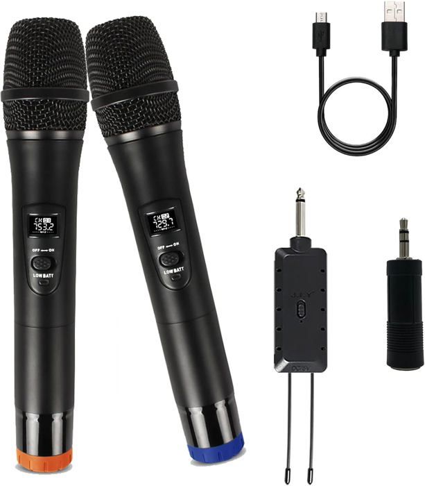 Microphone sans Fil,UHF Double système de Micro Dynamique sans Fil ...