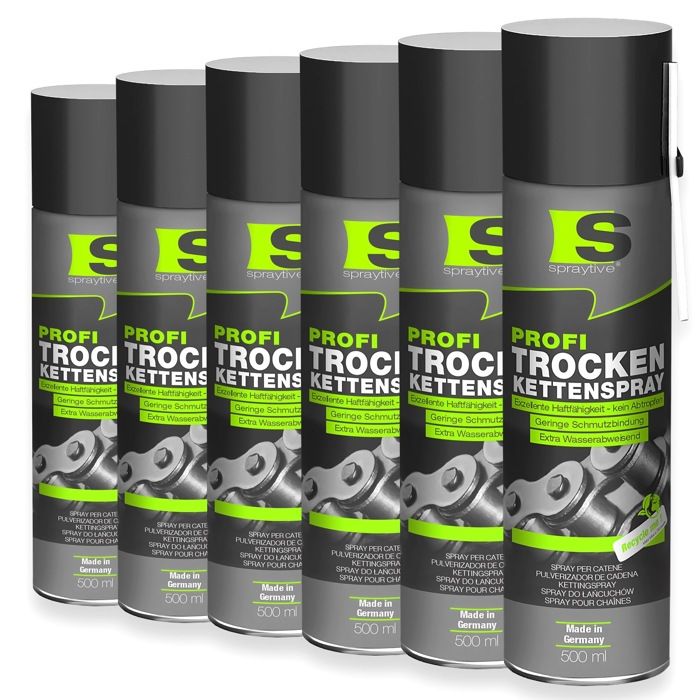 Spraytive 6 x 500ml spray chaîne sec pro – spray PTFE, graisse chaîne ...