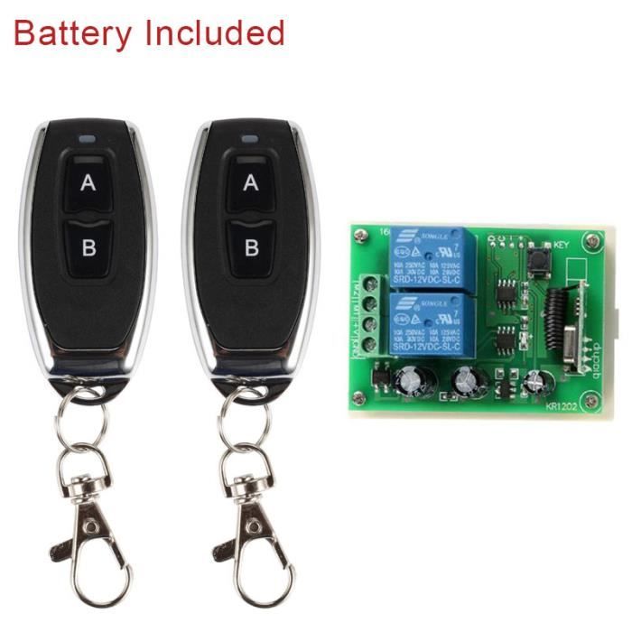 2 RC et 1 récepteur - GERMA 2 CH RF 433 Mhz émetteur à distance + 433 Mhz télécommande sans fil ...
