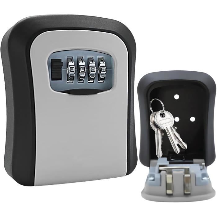 Boîte à clés - Securisée - Métal - Digicode 4 Chiffres - Résistante aux intempéries - Extérieur ...