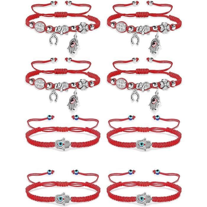 6-8-12Pcs Protéger Le Mauvais Oeil Bracelets Pour Femme Hommes Enfants ...