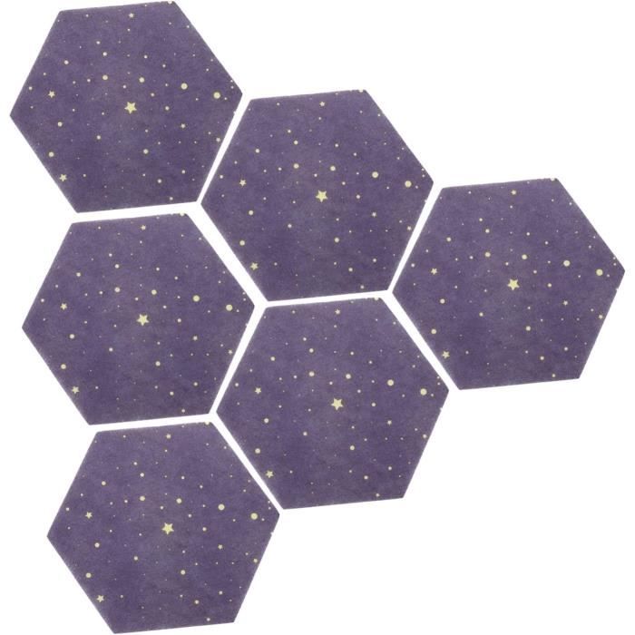 6Pcs Panneau De Feutre Hexagonal Panneaux Muraux Pour Le Bureau ...